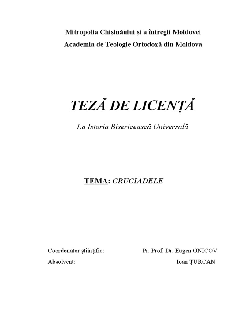 Teza de Licenţă | PDF