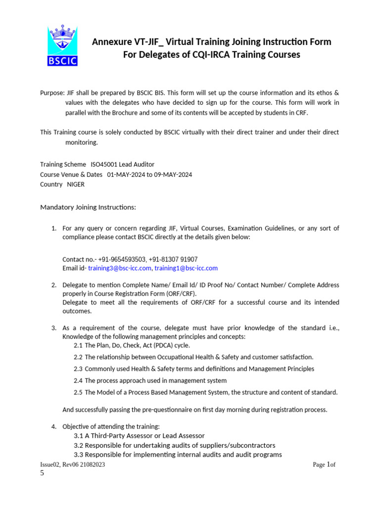 Form - I02 R06 210823 | PDF