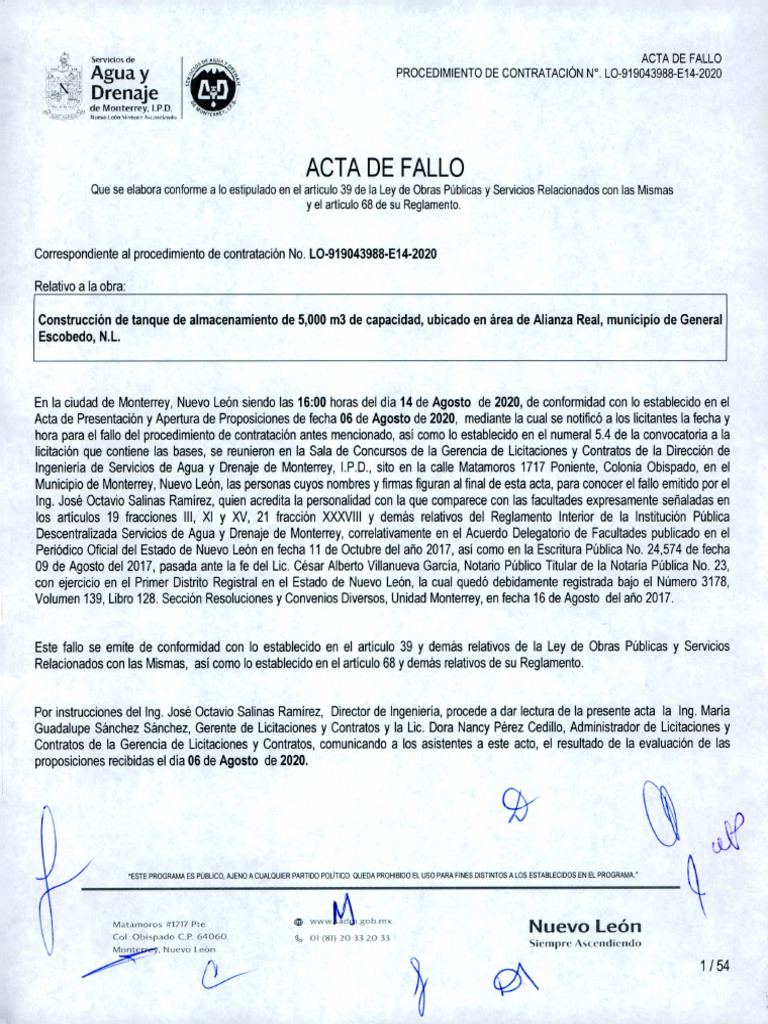 04 E14-20 Acta de Fallo Lo-E14-20 | PDF