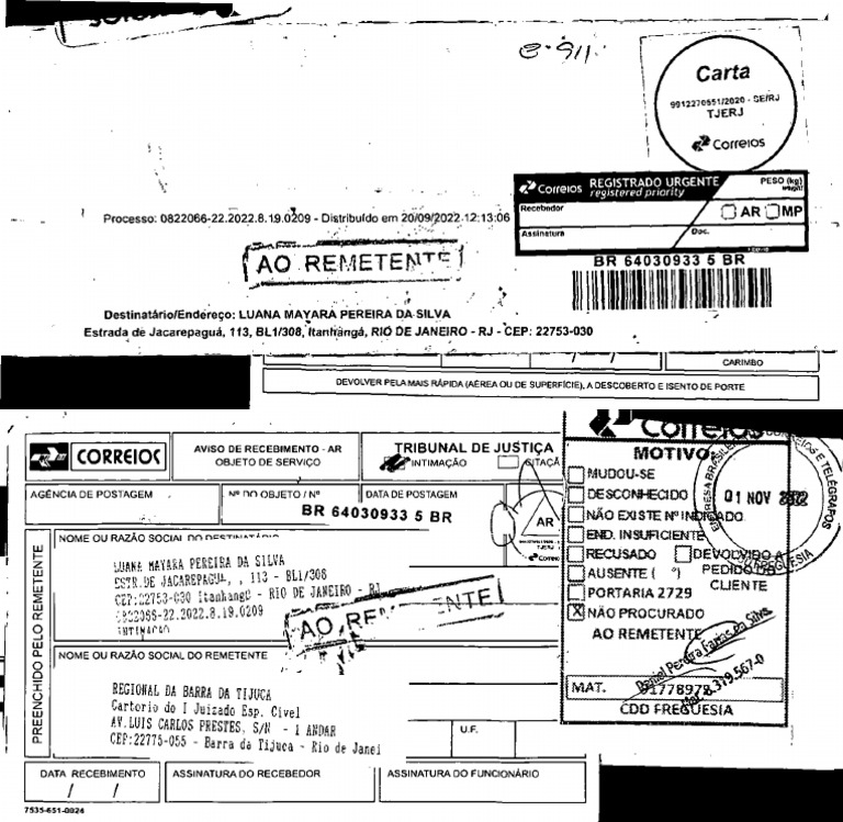 A" ?// - Carta: Correios | PDF