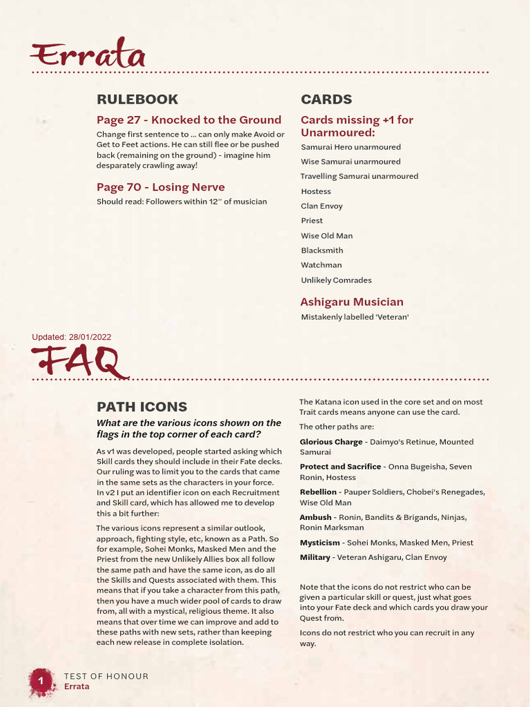 FAQand Errata | PDF
