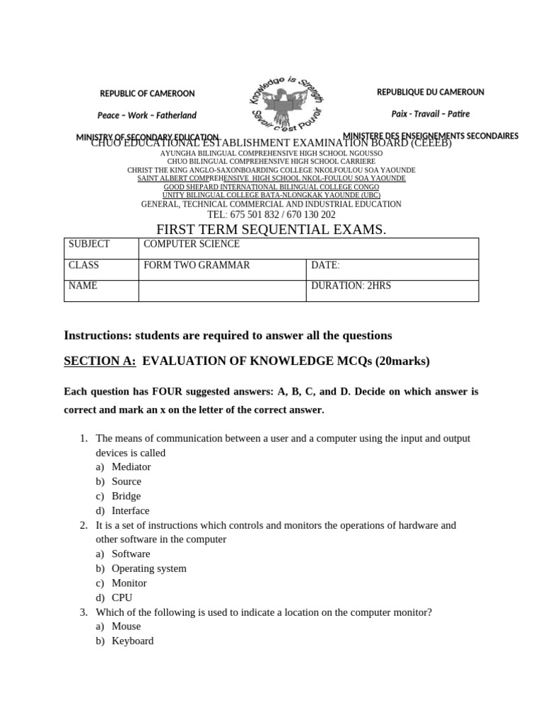 FORM 2 GRAMMAR CSC | PDF