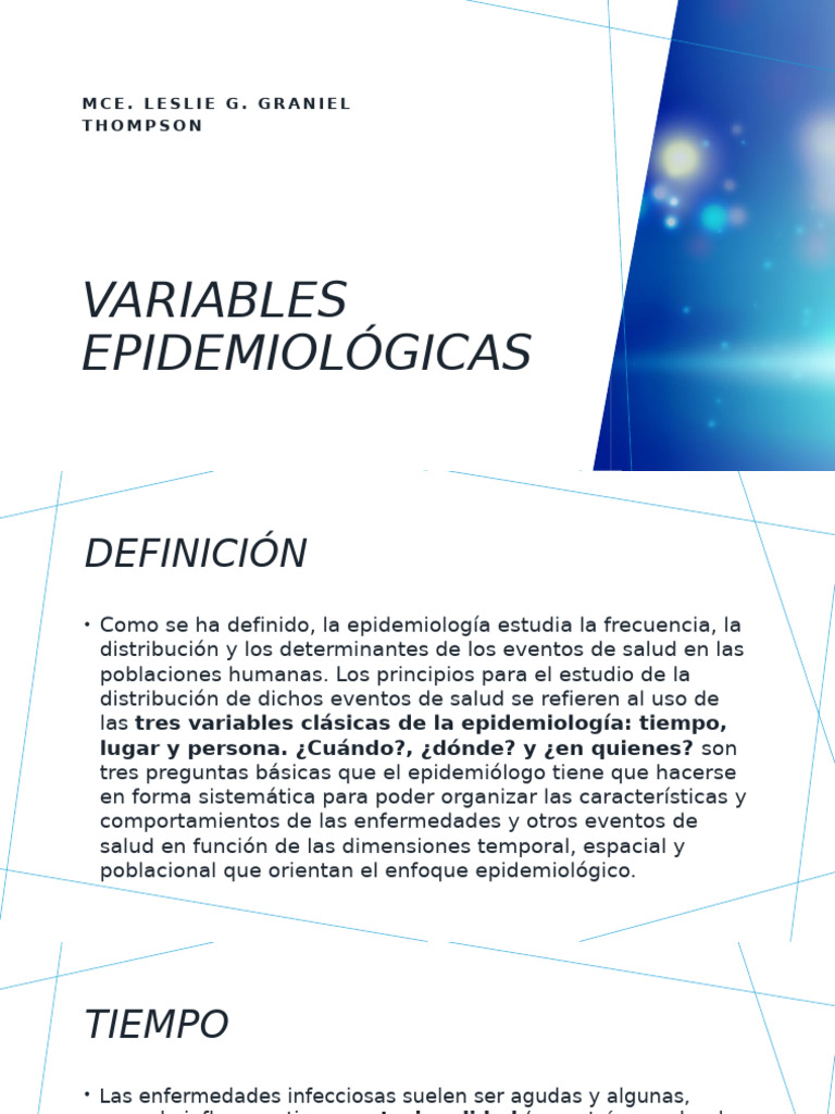 Clase 3. Variables Epidemiológicas | PDF