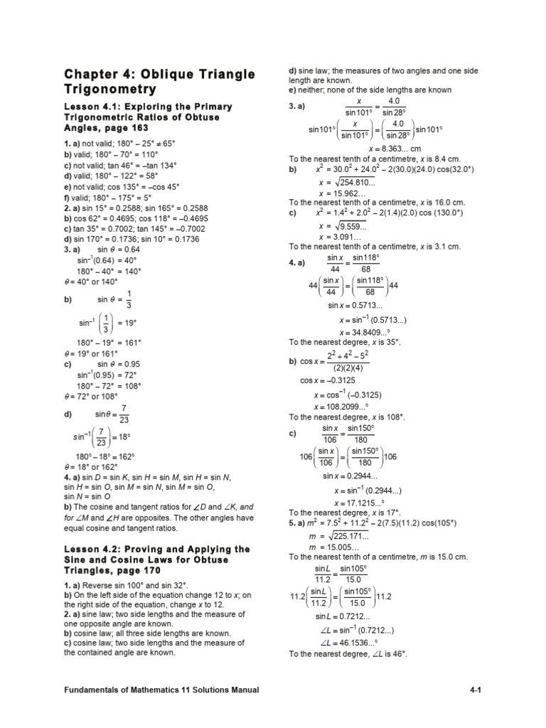Oblique Triangle Trignometry | PDF