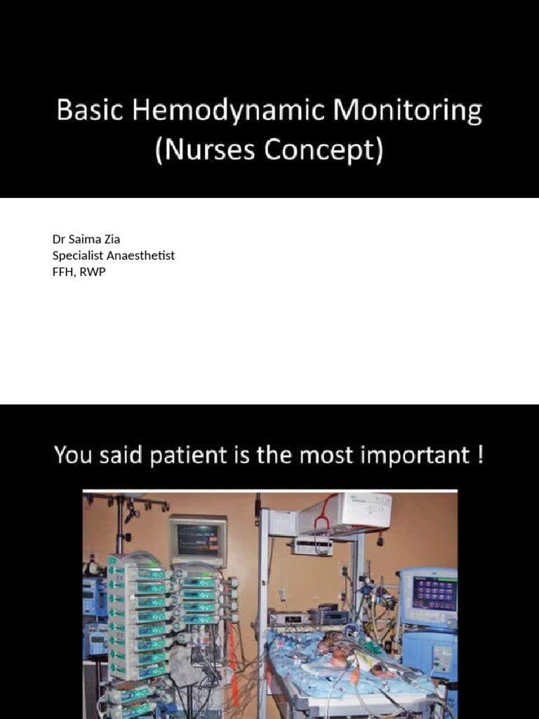 Hemodynamic Monitoring For Nurses | PDF
