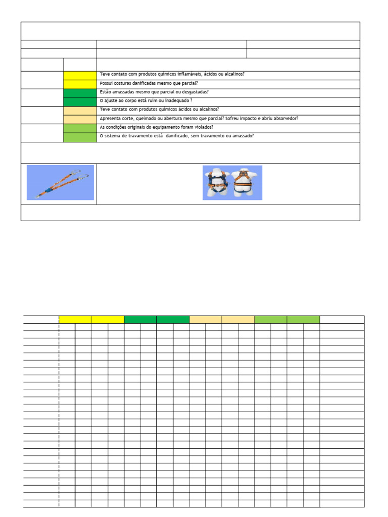 Check List - Cinto de Segurança | PDF