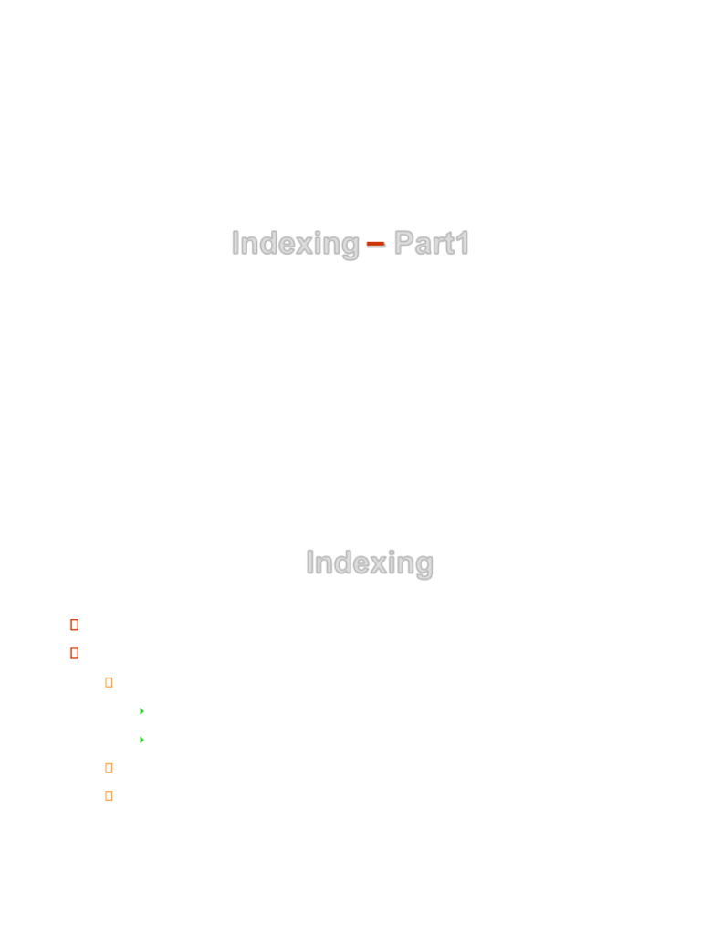 Indexing | PDF