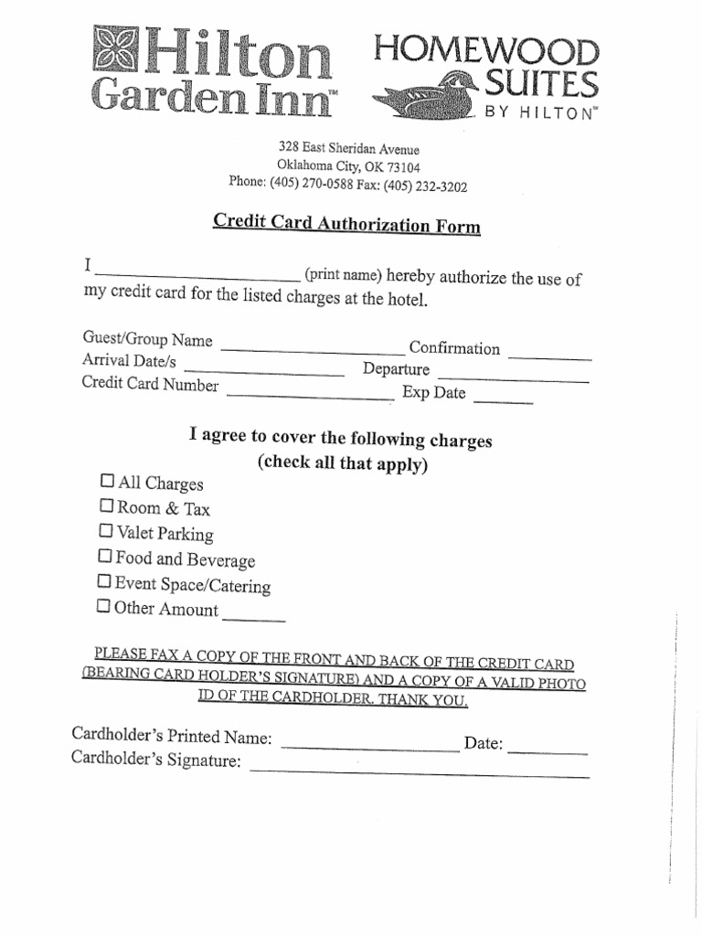 Credit Card Auth Form | PDF