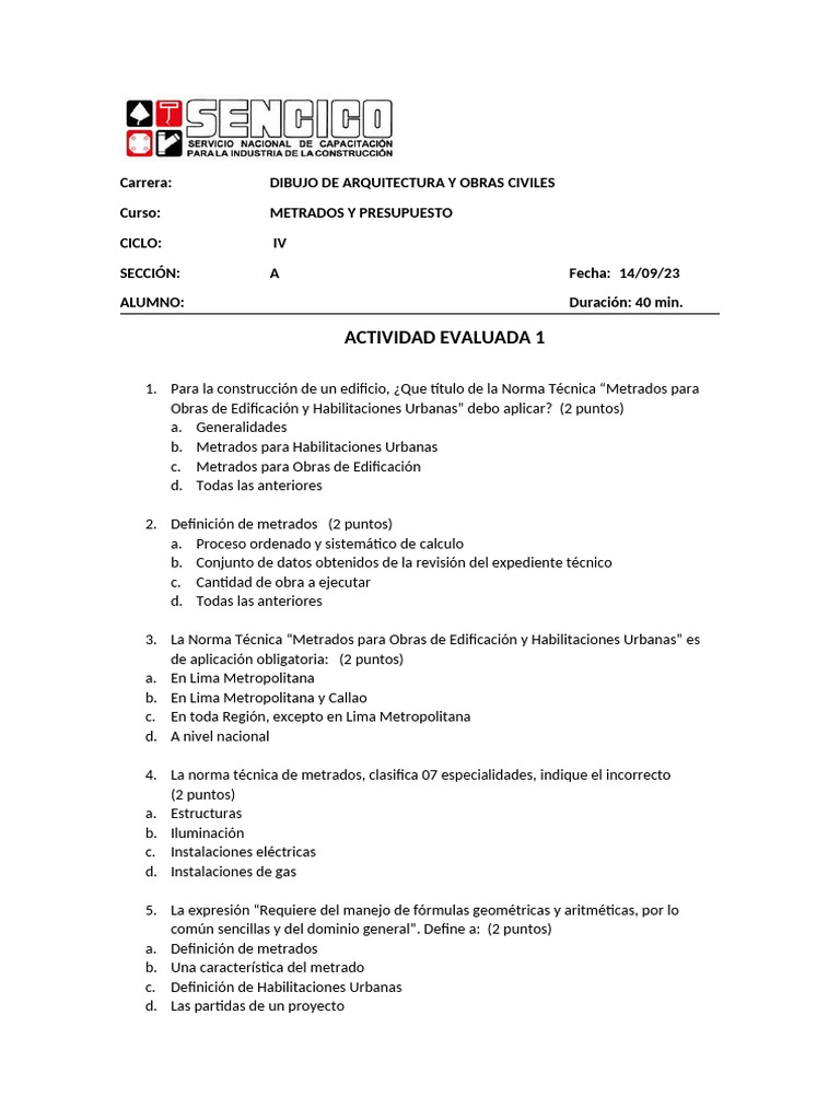 Actividad Evaluada 1 | PDF | Presupuesto