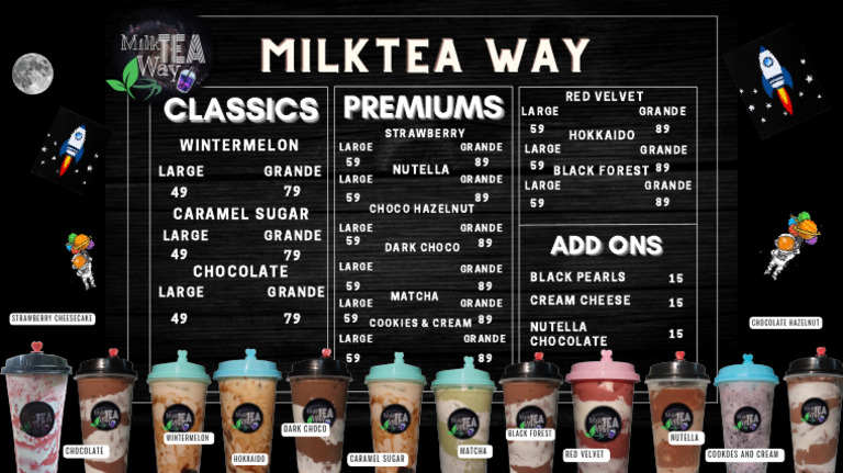 MILKTEA Menu | PDF
