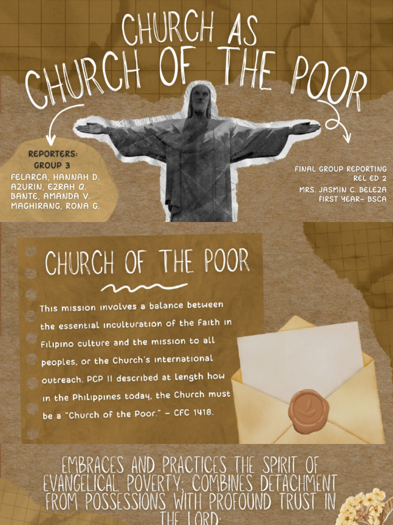 Rel Ed - Group 3 - Church of The Poor | PDF
