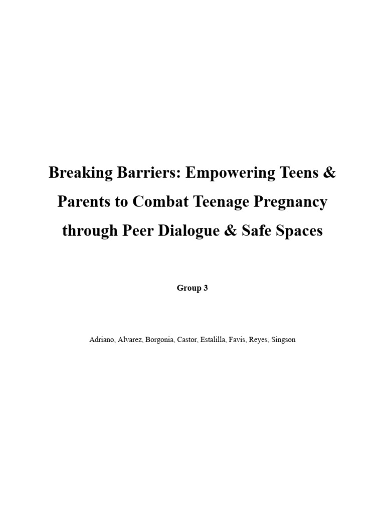 Group 3 HRBA Practice Report | PDF | Sex Education | Teenage Pregnancy