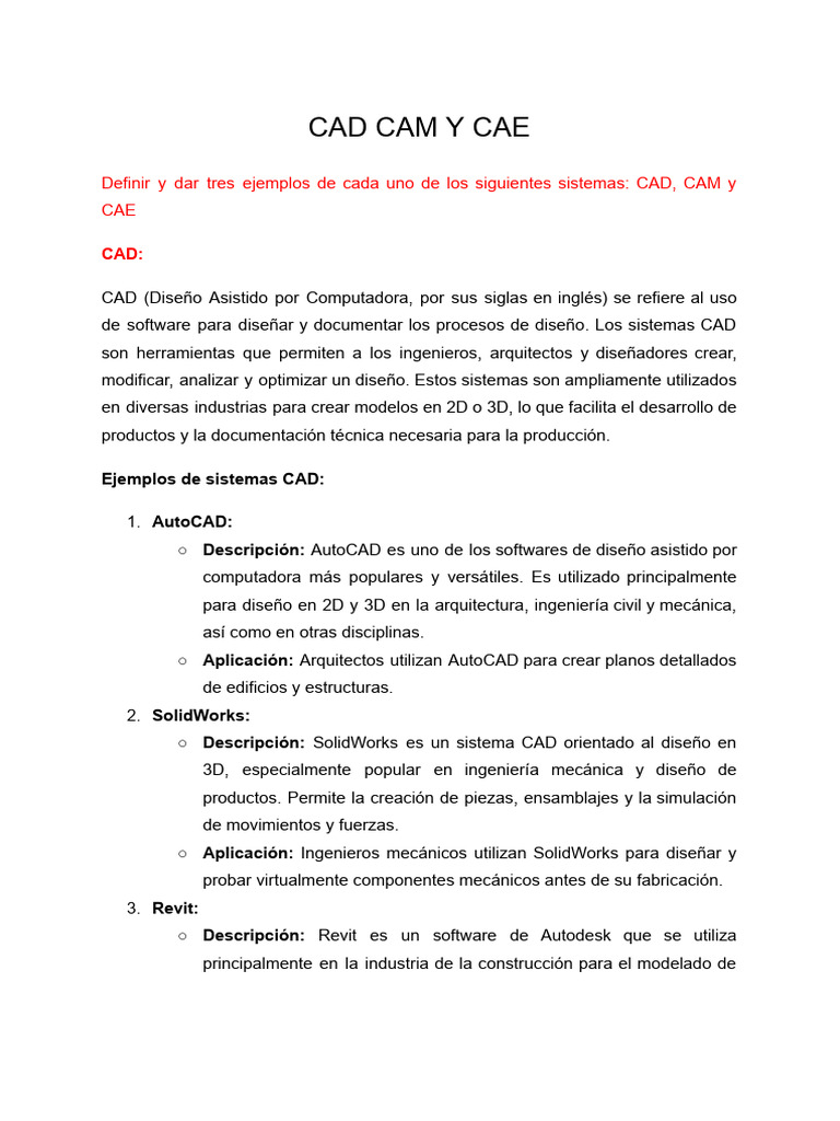 Cad Cam y Cae | PDF