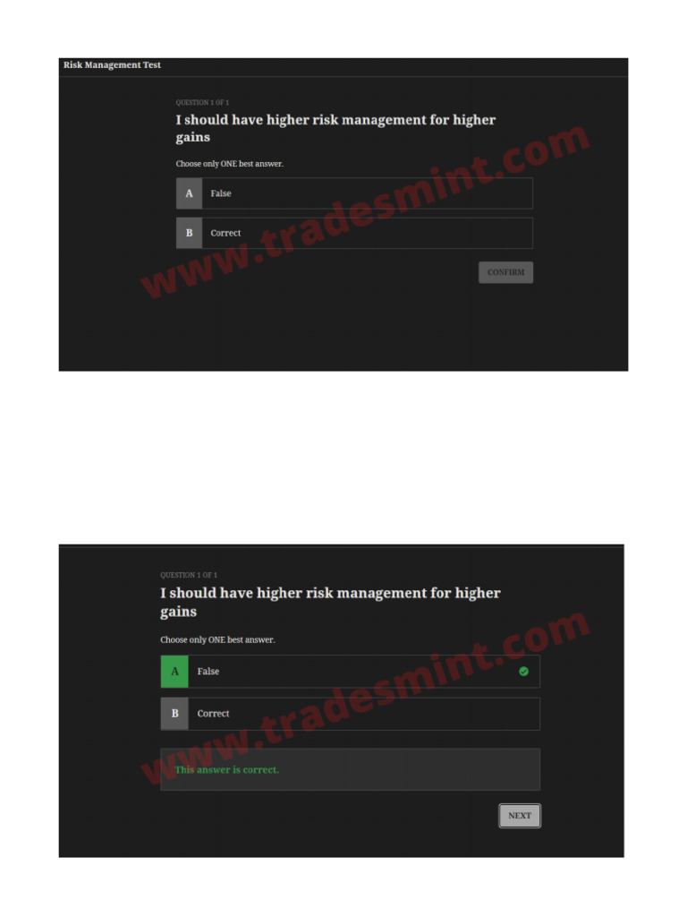 31. Risk Management Test@Infinity_Course | PDF
