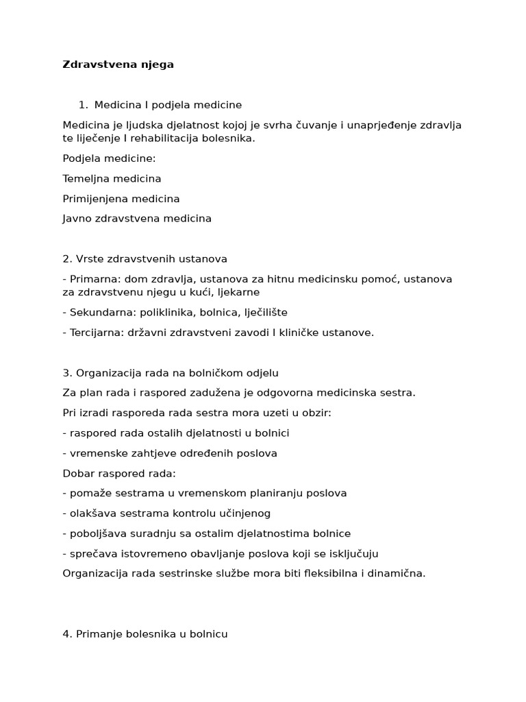 Zdravstvena Njega | PDF