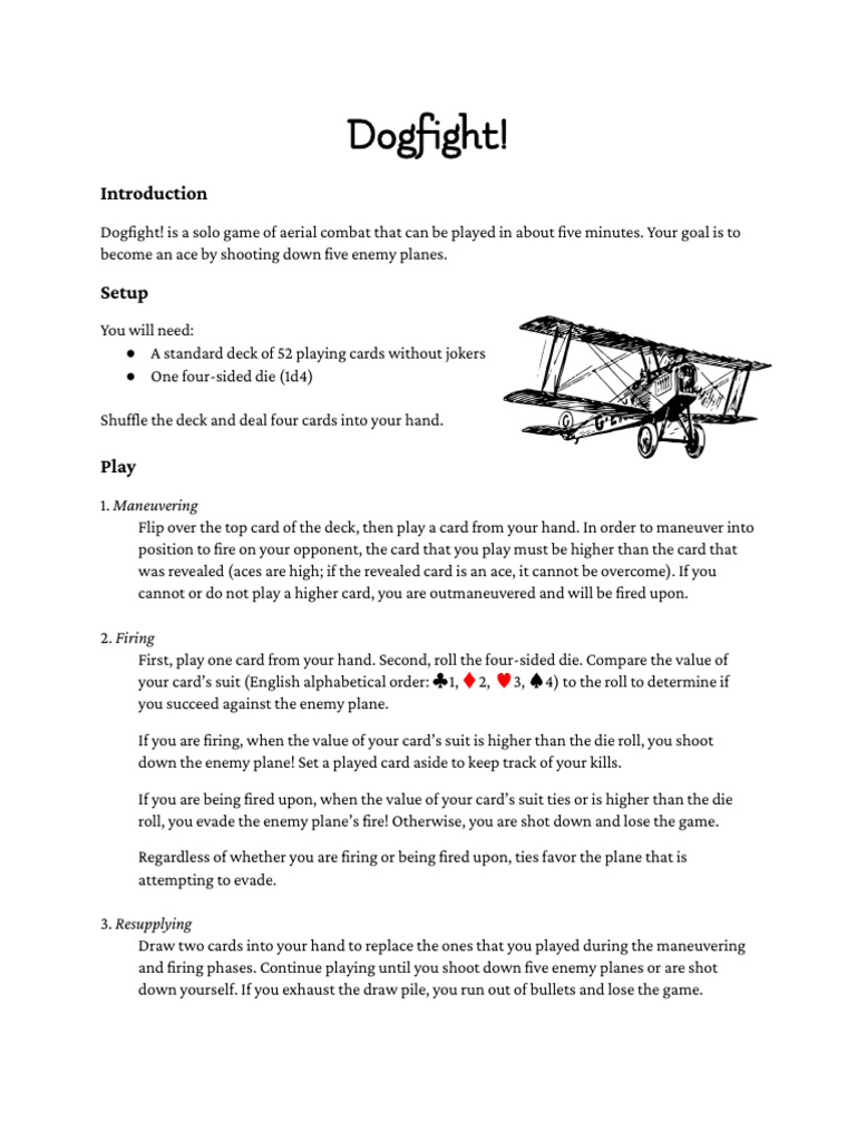 Dogfight! v1.0 - Simple Layout | PDF