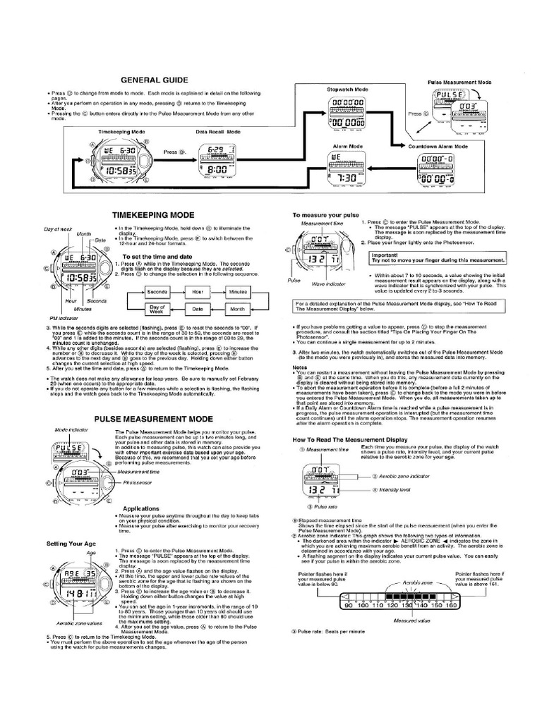 Casio Module 1009 - 1 | PDF