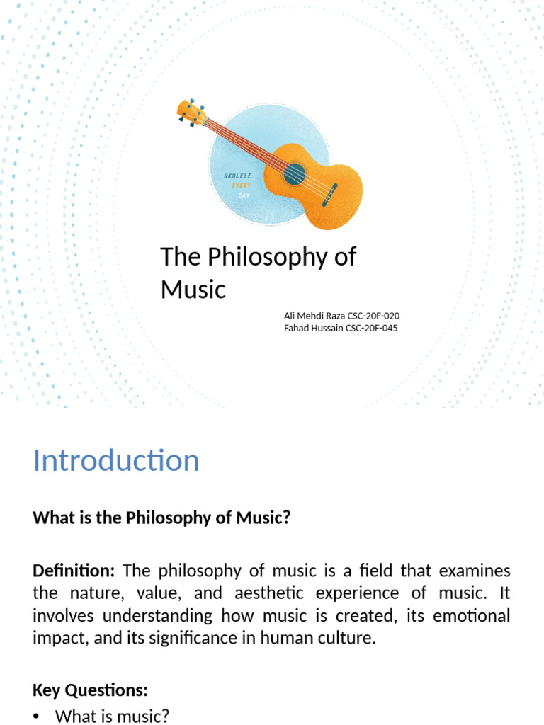 Philosophy of Music Presentation | PDF