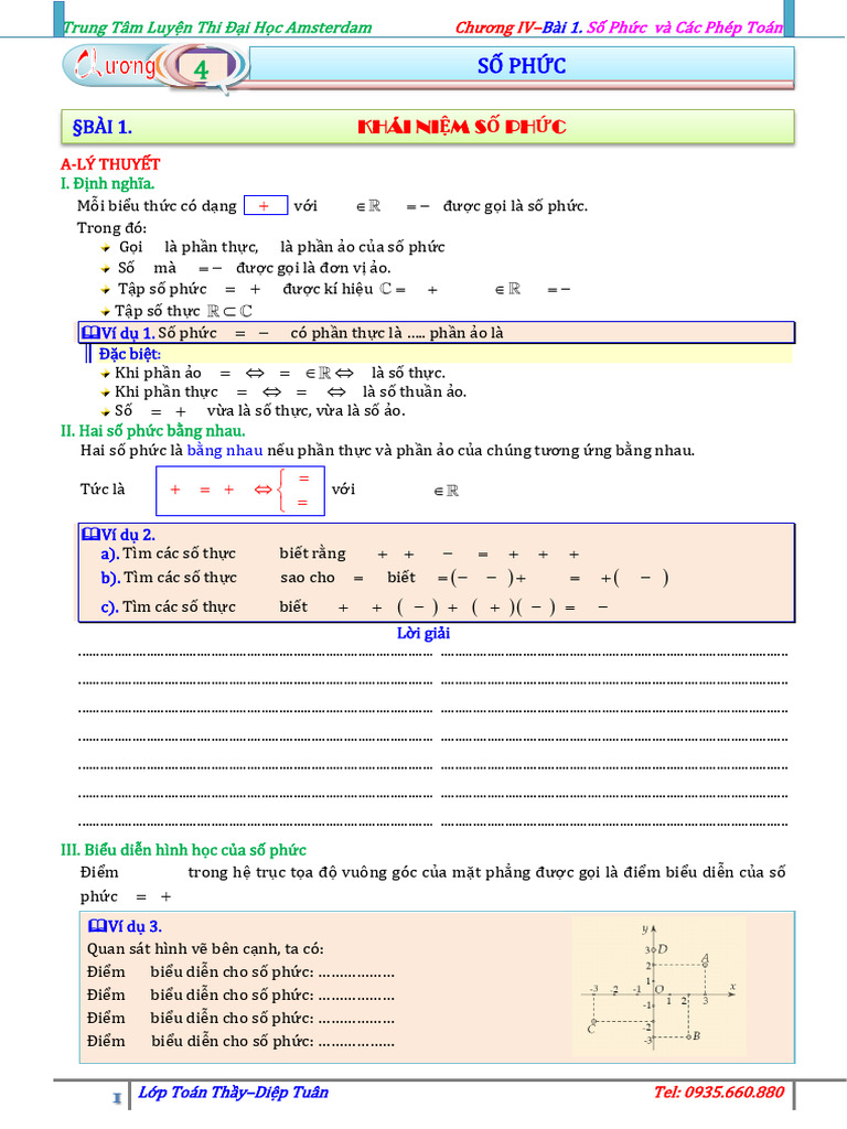 So Phuc Va Cac Phep Toan Ve So Phuc Diep Tuan | PDF
