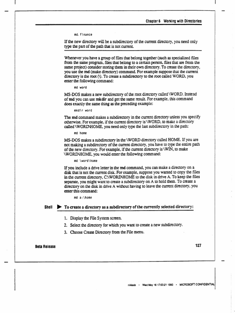 Microsoft MS-DOS User S Guide and Reference v5 PII | PDF