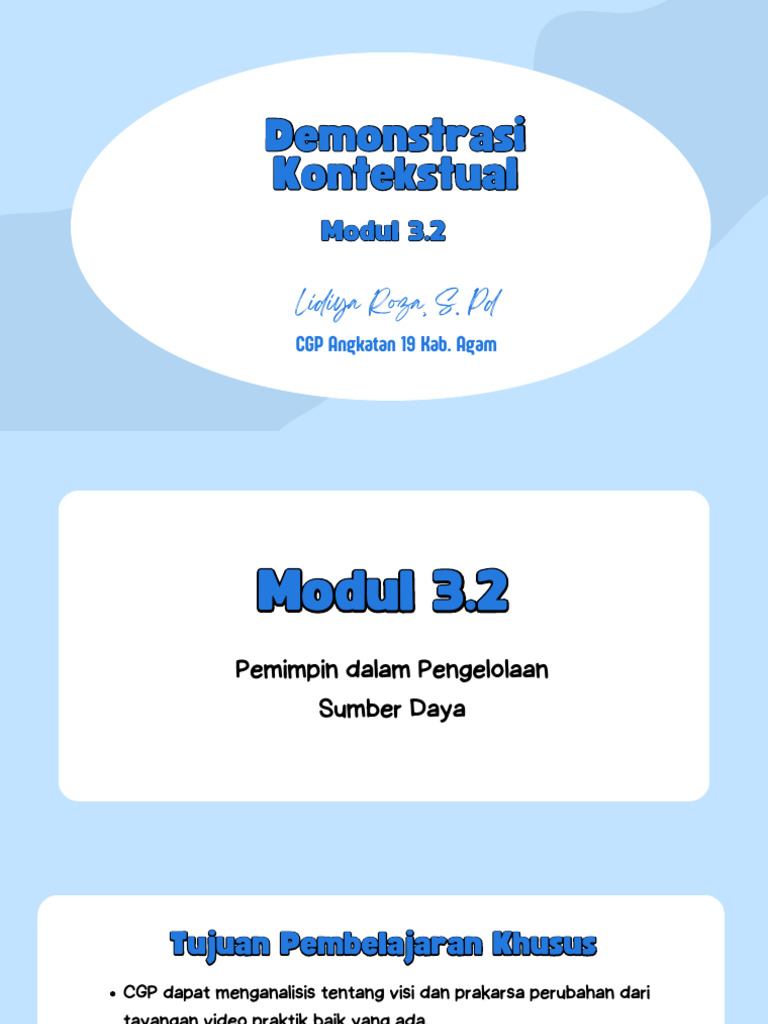 Demonstrasi Kontekstual - Modul 3.2 - LIDIYA ROZA, S.PD | PDF