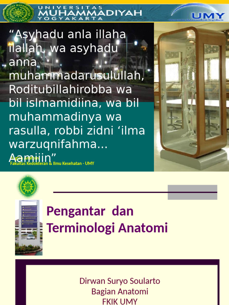 21 Oktober 2020 Pengantar Terminologi Anatomi (Dr. Dirwan Suryo S.,SP.F ...