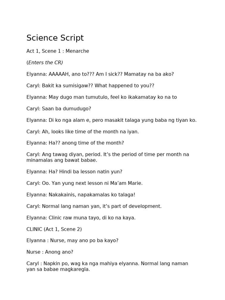 Science Script | PDF