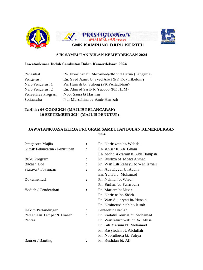 Ajk Bulan Merdeka 2024 | PDF