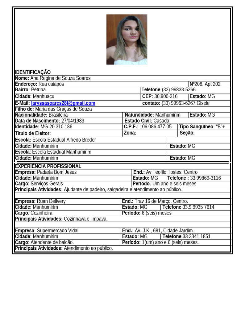 Curriculum Vitae Ana | PDF