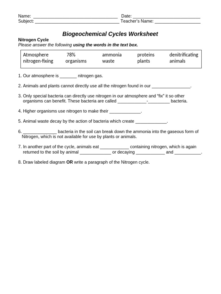 Biogeochemical Homework | PDF
