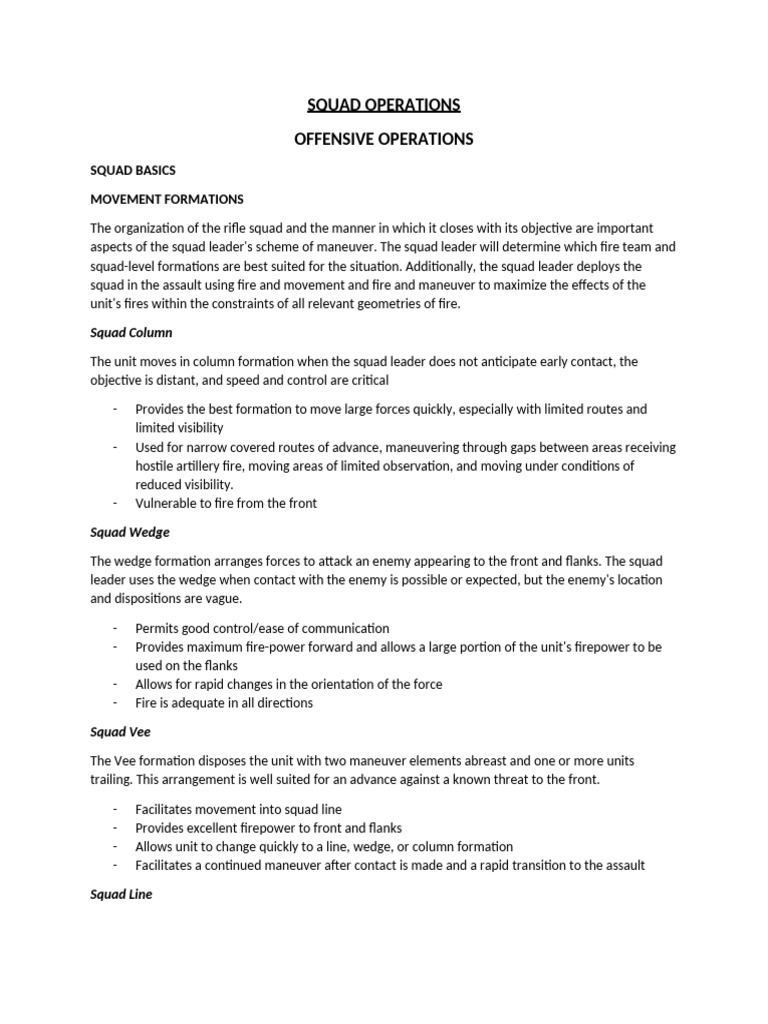Squad Operations 1 | PDF