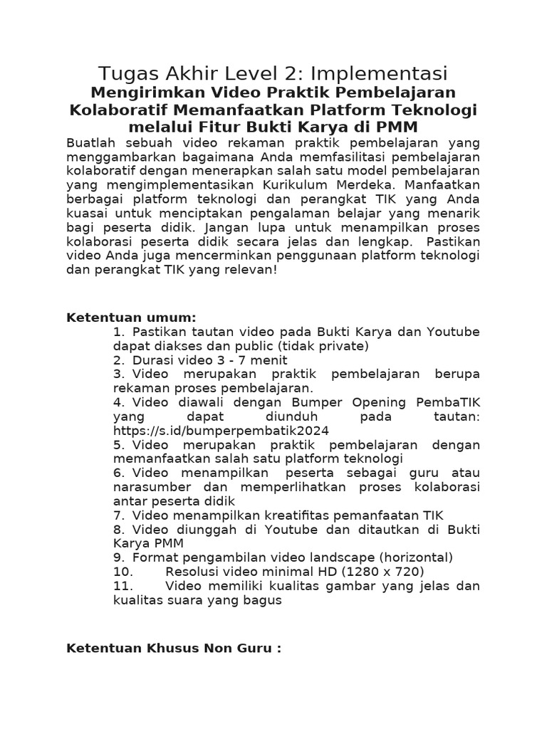 Tugas Akhir Level 2 | PDF