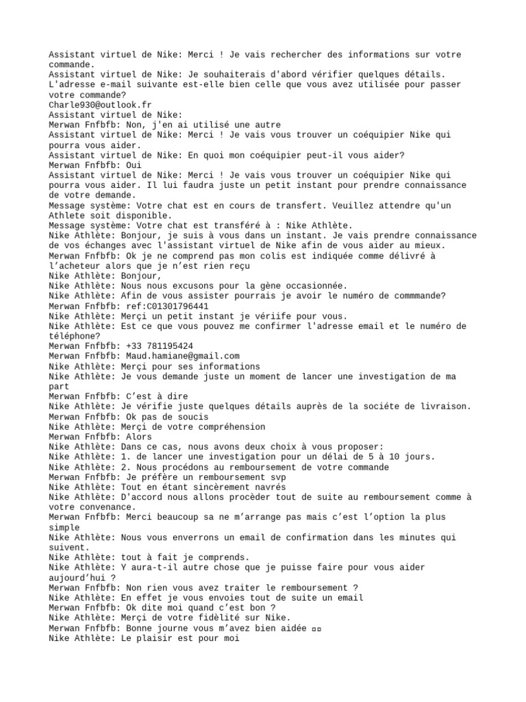 Live Chat History 11 | PDF