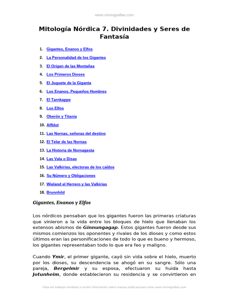 Mitologia Nordica 7 Divinidades y Seres Fantasia | PDF