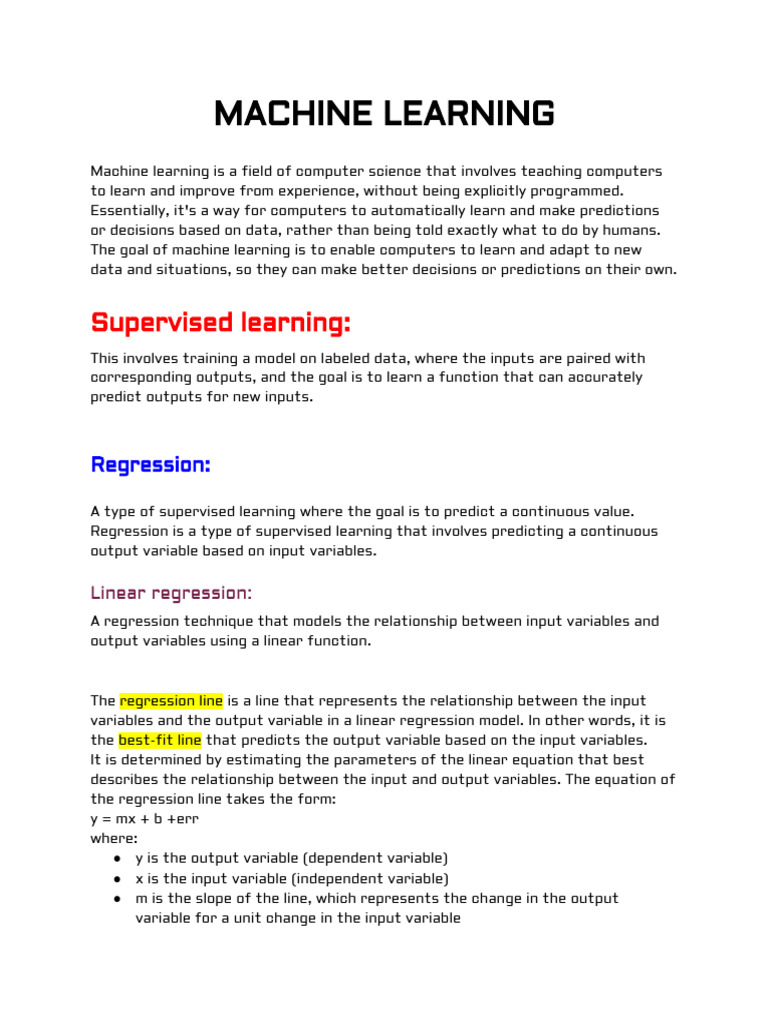 Machine Learning | PDF