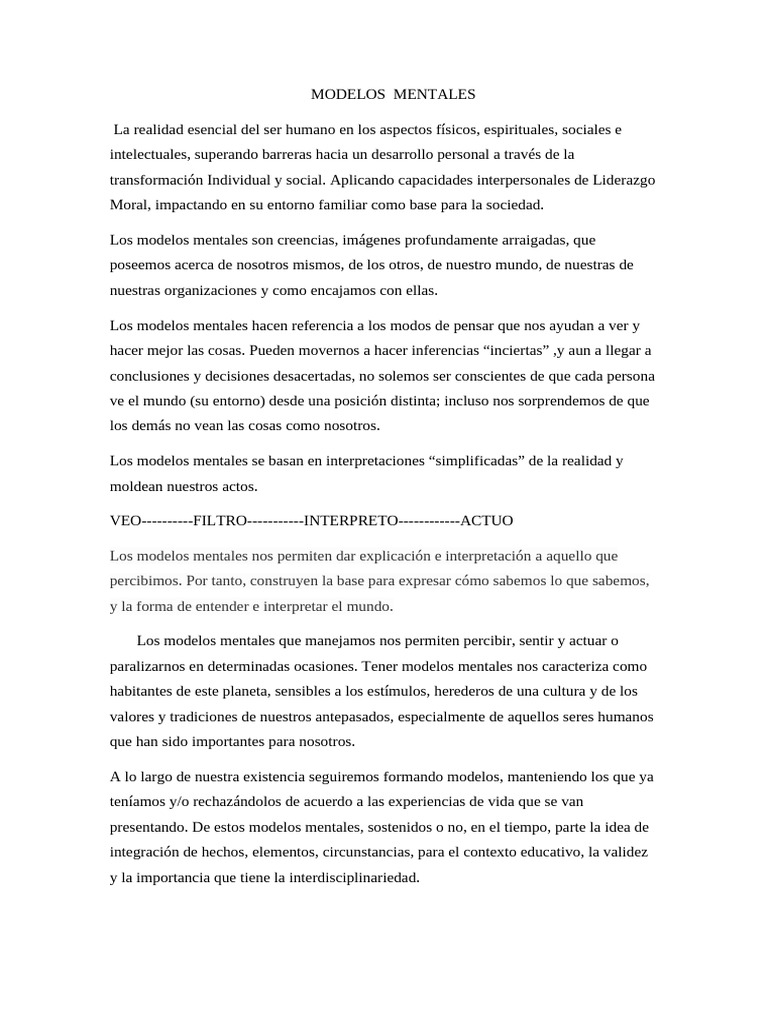Modelos Mentales | PDF