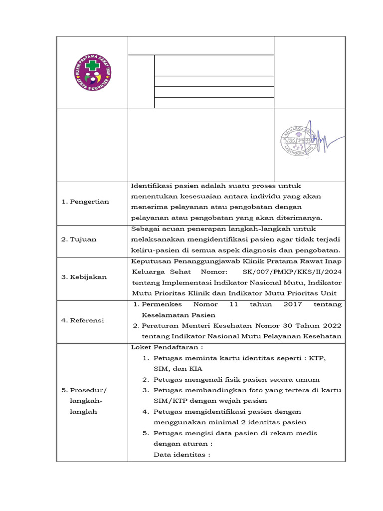 Spo Identifikasi | PDF