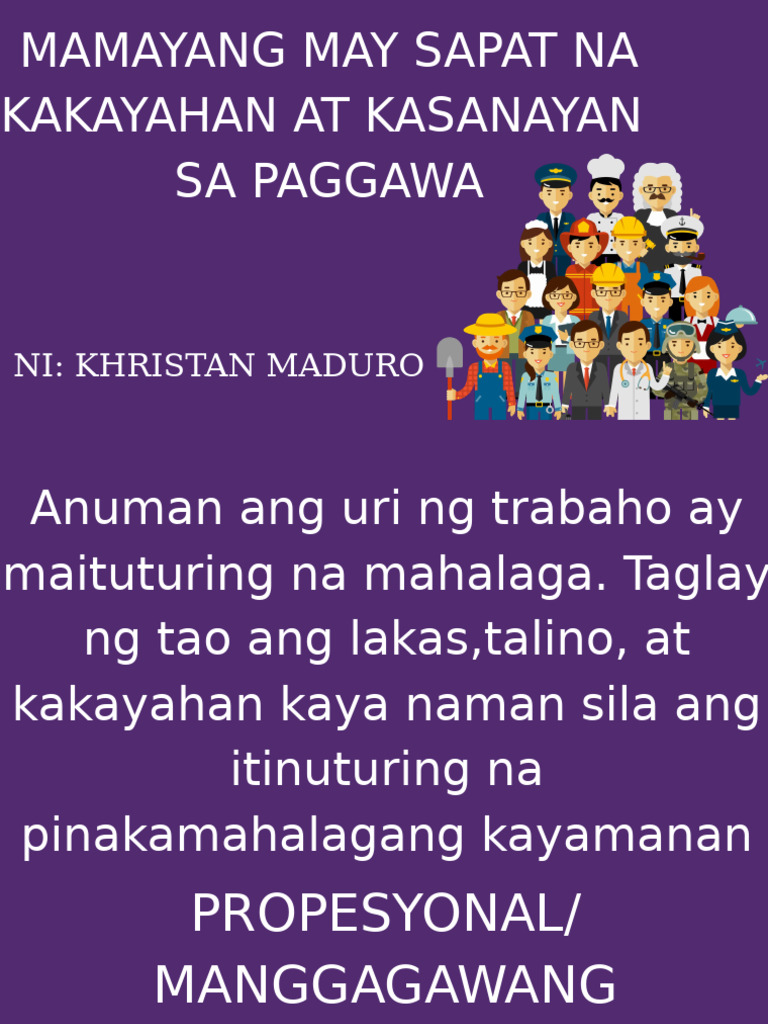 Propesyonal Sa Paggawa-Khristan | PDF