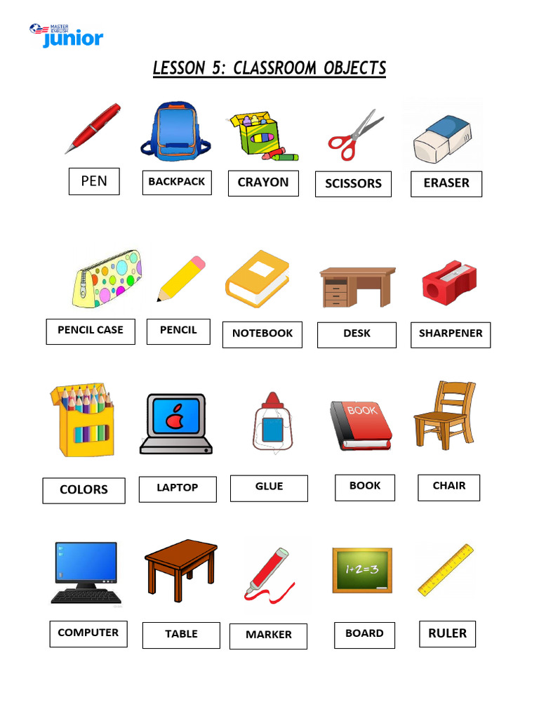 Lesson 5 CLASSROOM OBJECTS | PDF