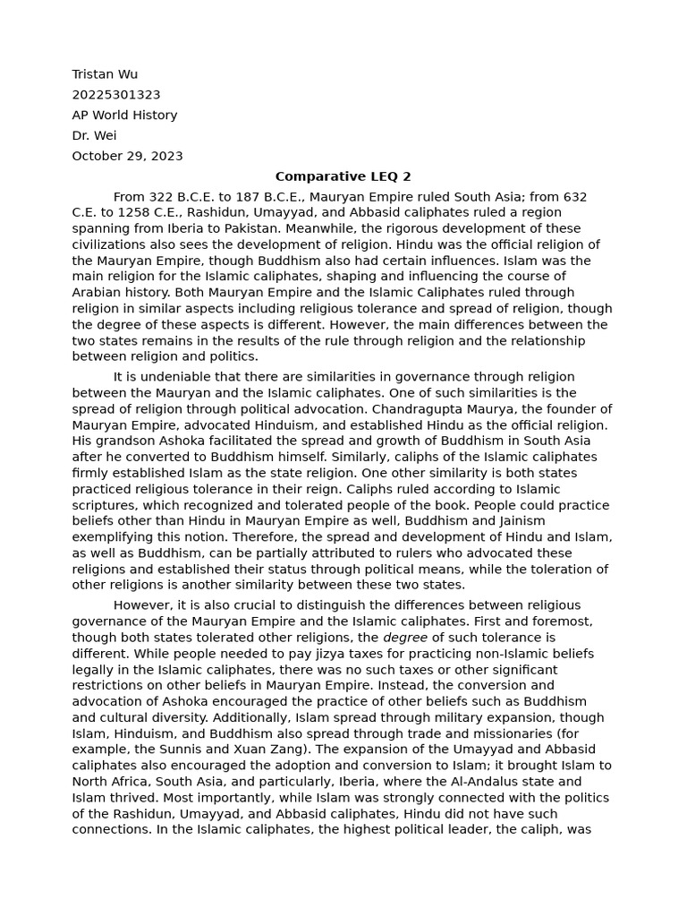 Comparative LEQ 2 | PDF