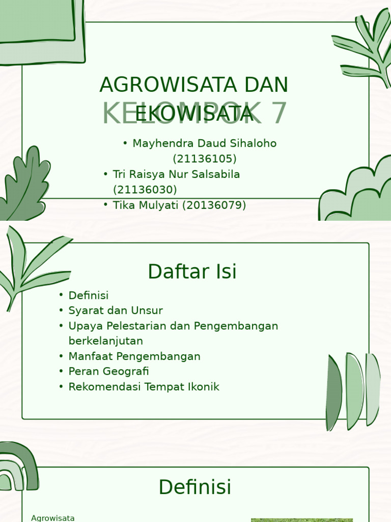 Agrowisata & Ekowisata | PDF