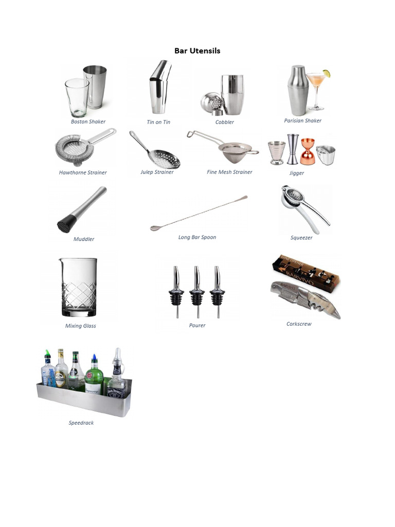 Bar Utensils and Drink Method | PDF