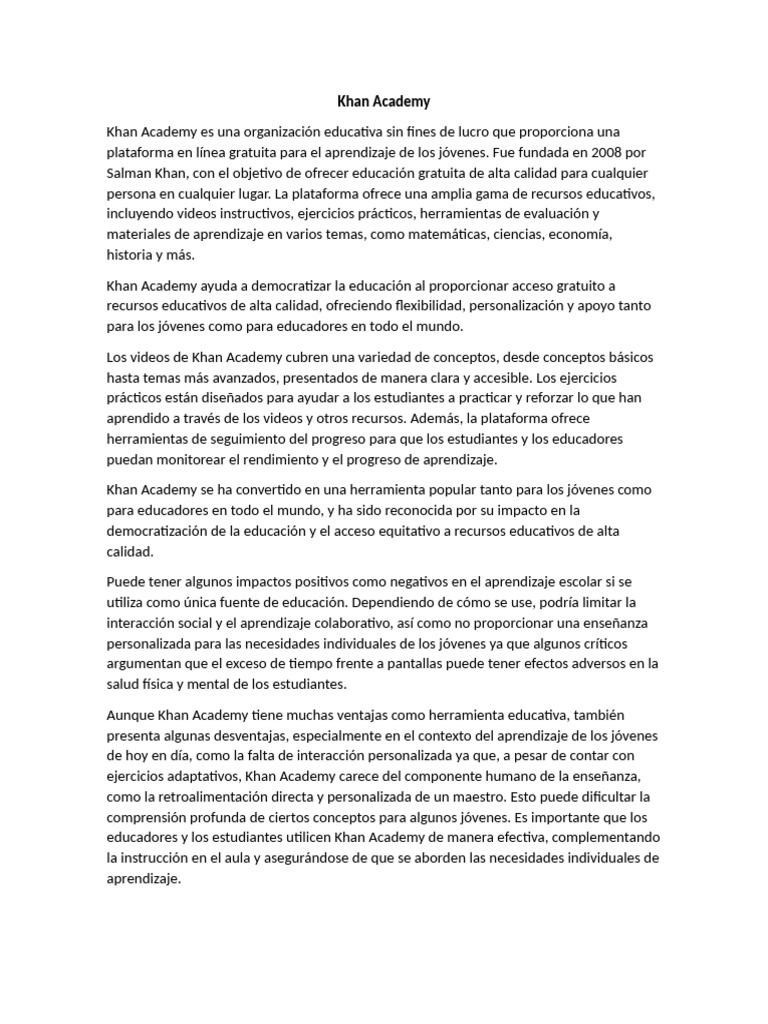 Khan Academy | PDF