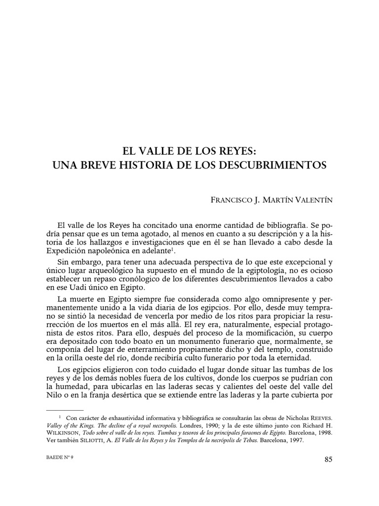 8 El Valle de Los Reyes. Una Breve Historia de Los Descubrimientos Giza - Les Ensembles ...