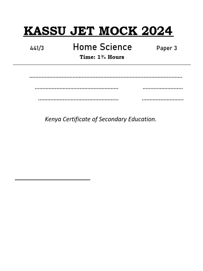 Home Science PP3 | PDF