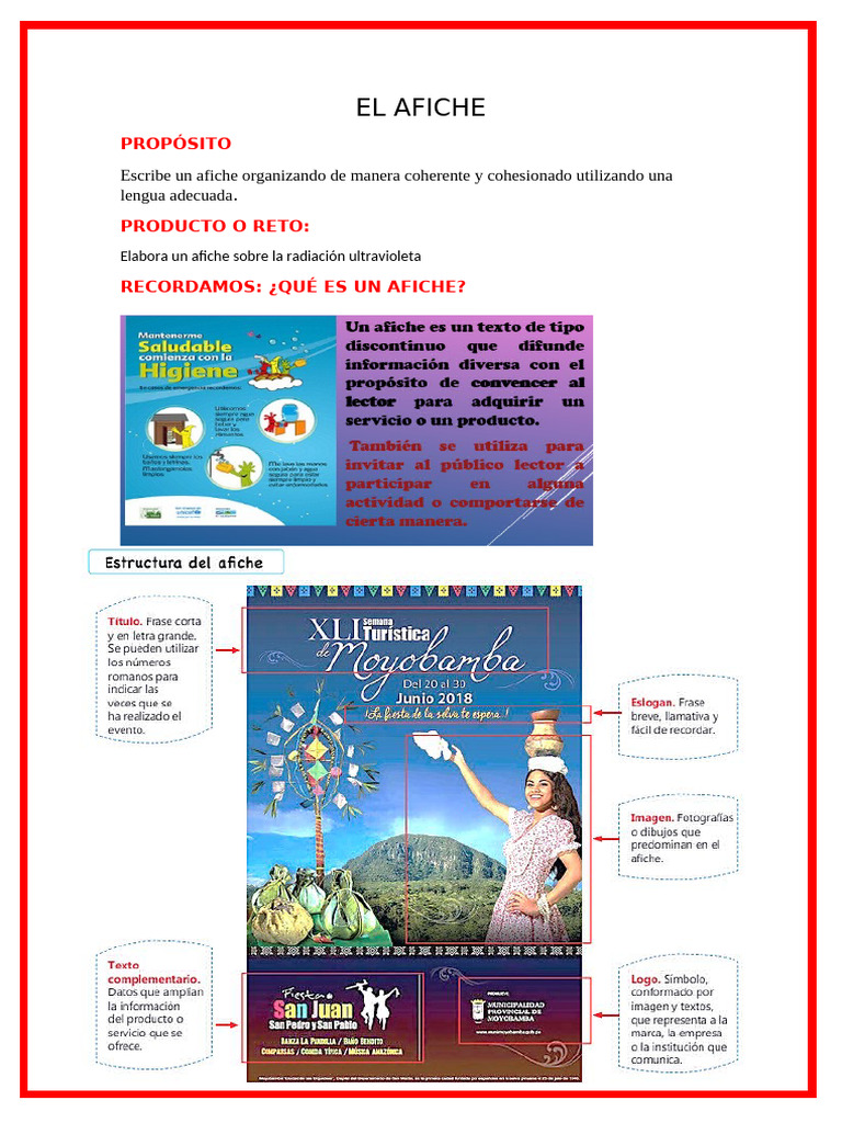 EL AFICHE y Sus Partes | PDF