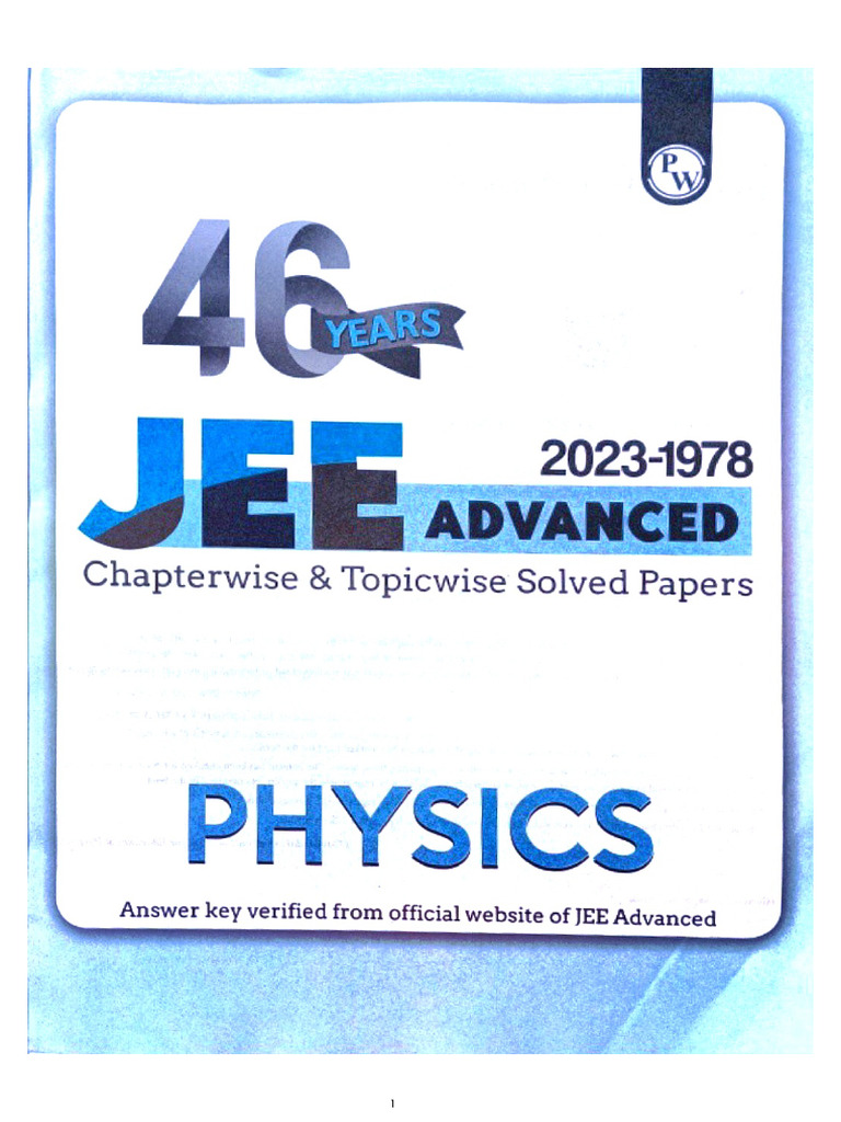 11th Physics 46 Years PYQ Full Book | PDF