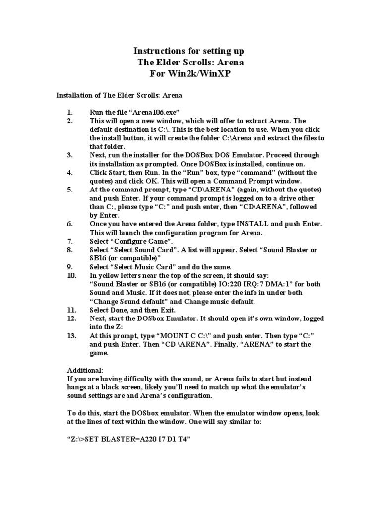 Arena106 Setup | PDF | Command Line Interface | X86 Architecture