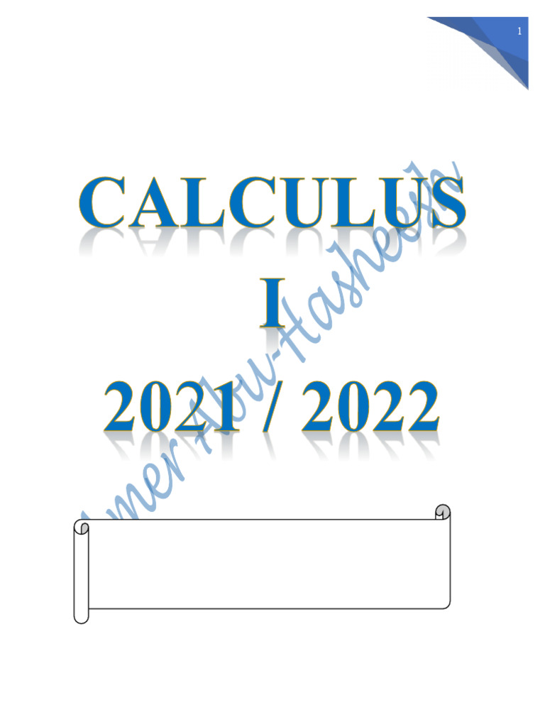 Sec. (2.1) + (2.2) - Cal.I | PDF