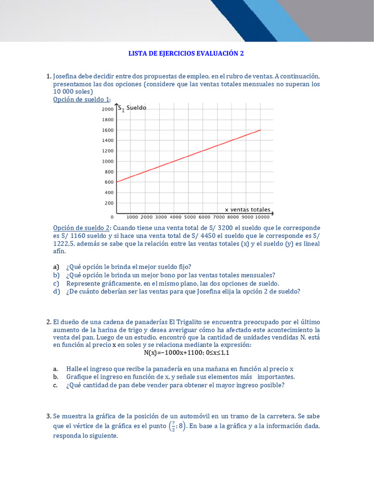Lista de Ejercicios EP2 | PDF